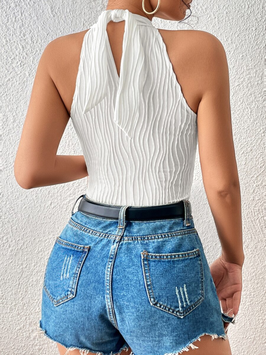 Body halter con tira cruzada – SHEIN BOUTIQUE EC – TIENDA ONLINE